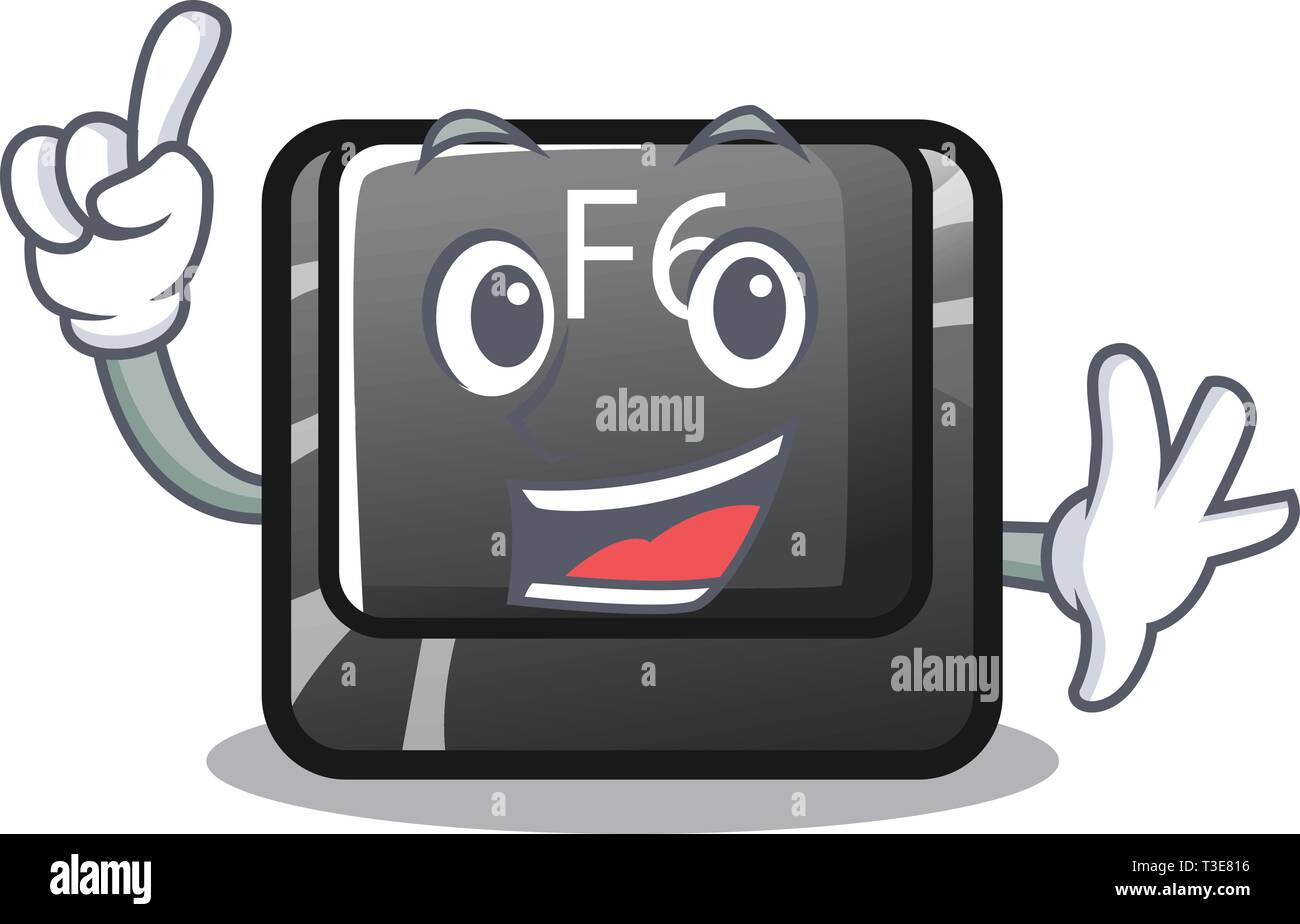 Finger f6 button installed on character computer Stock Vector Image ...