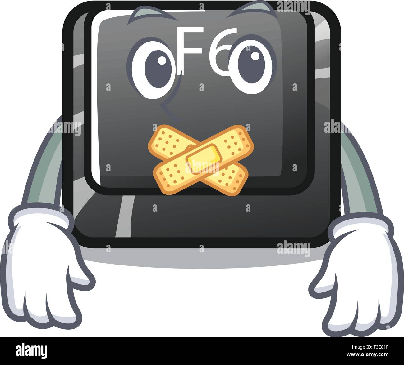 Silent f6 button installed on character computer Stock Vector Image ...