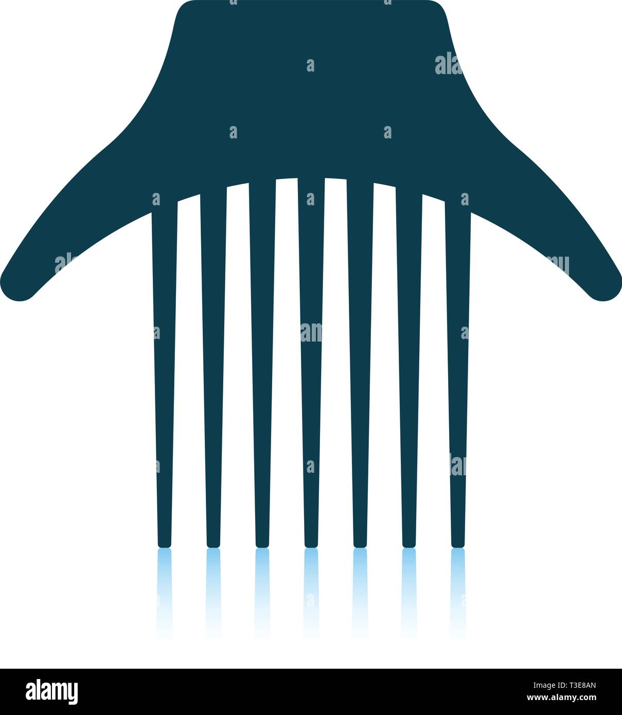 Comb icon. Shadow reflection design. Vector illustration Stock Vector ...