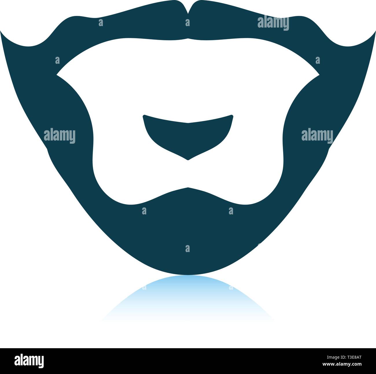 Goatee Icon Shadow Reflection Design Vector Illustration Stock Vector Image And Art Alamy