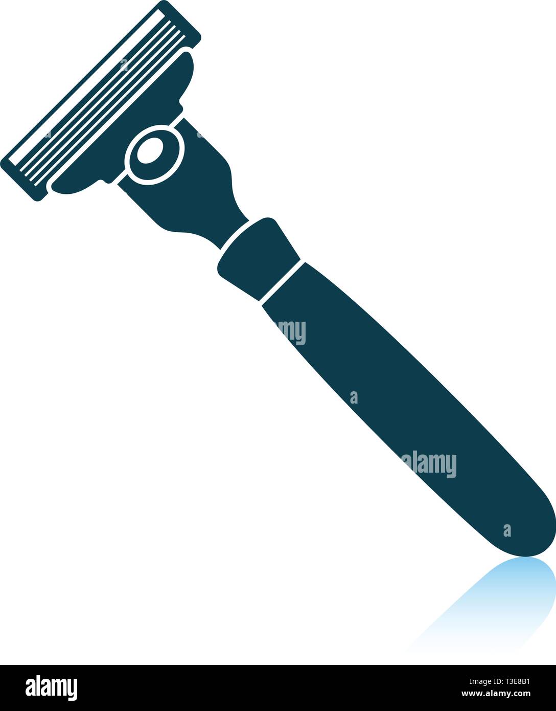 Safety razor icon. Shadow reflection design. Vector illustration Stock ...