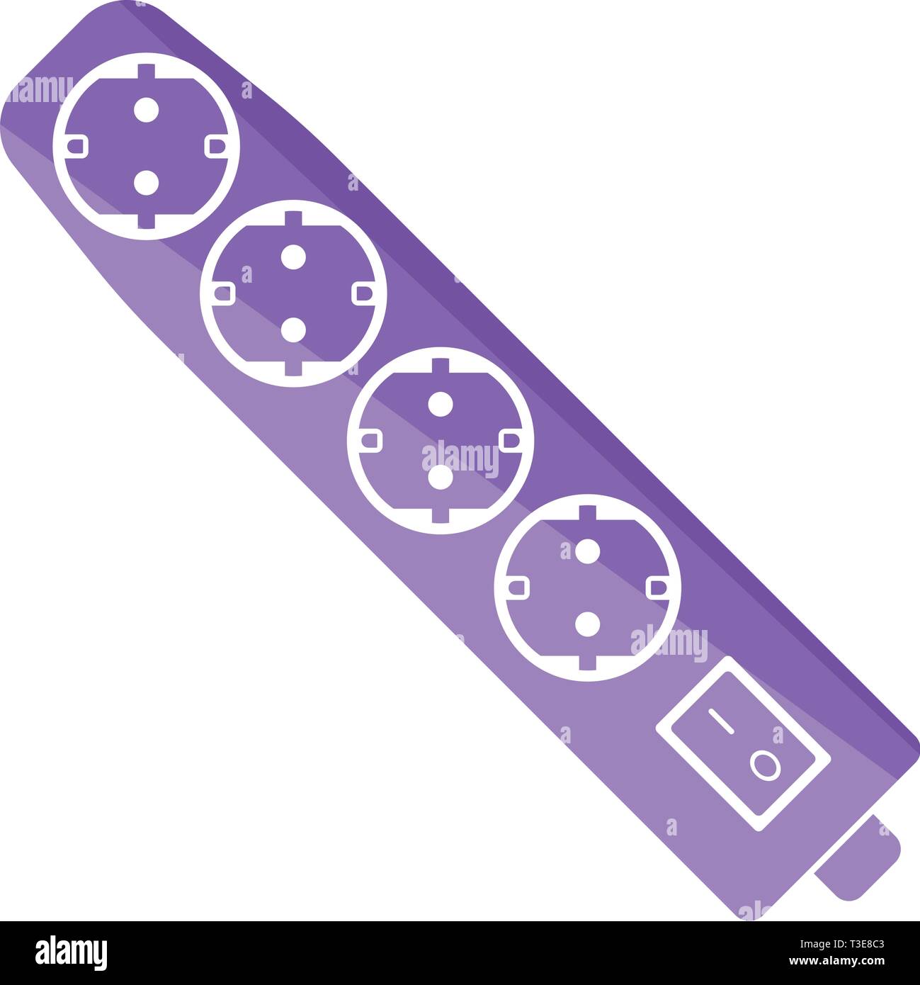 Electric extension icon. Flat color design. Vector illustration Stock ...