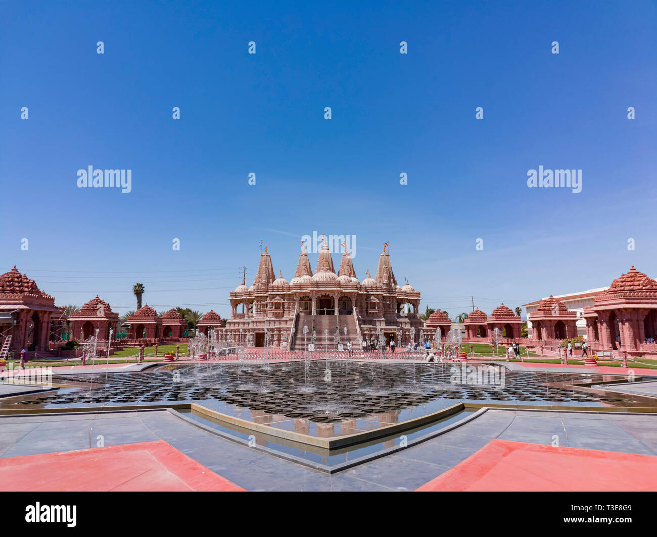 Chino Hills, MAR 31: Exterior view of the famous BAPS Shri Swaminarayan ...