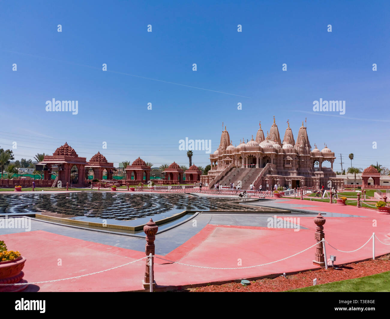 Chino Hills, MAR 31: Exterior view of the famous BAPS Shri Swaminarayan ...