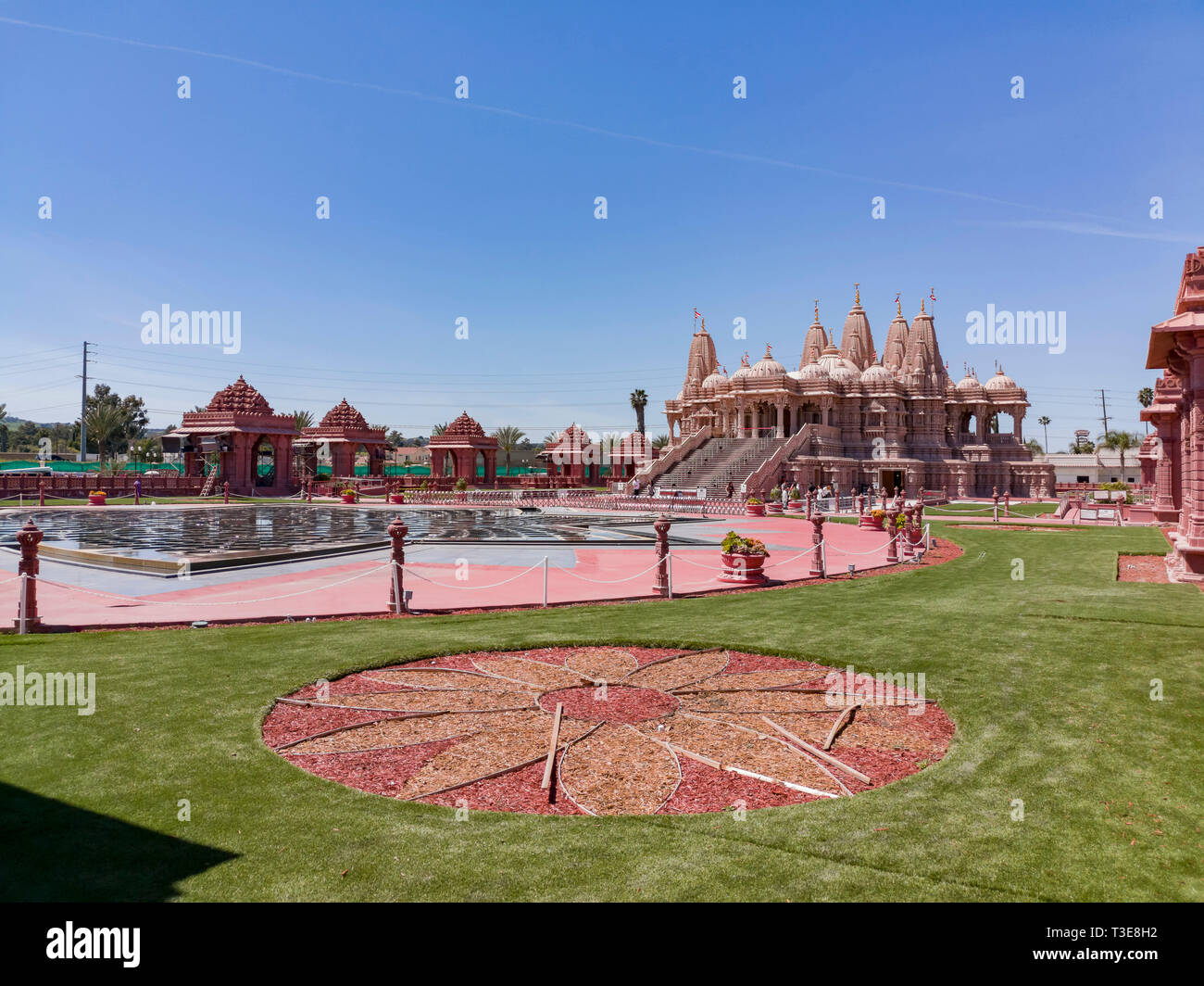 Chino Hills, MAR 31: Exterior view of the famous BAPS Shri Swaminarayan ...