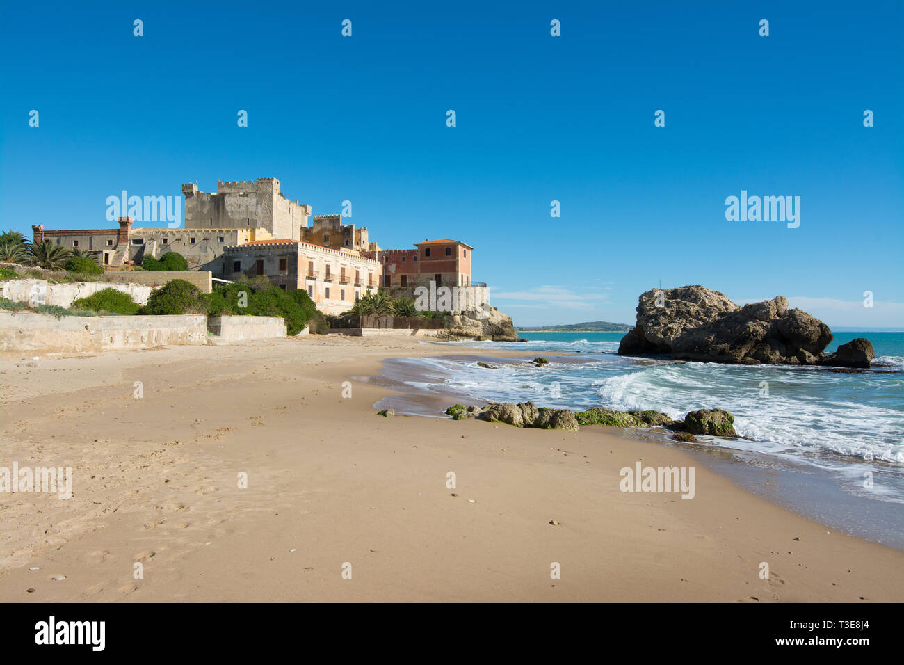 Sicilian castles. Falconara Castle, Sutera Stock Photo - Alamy
