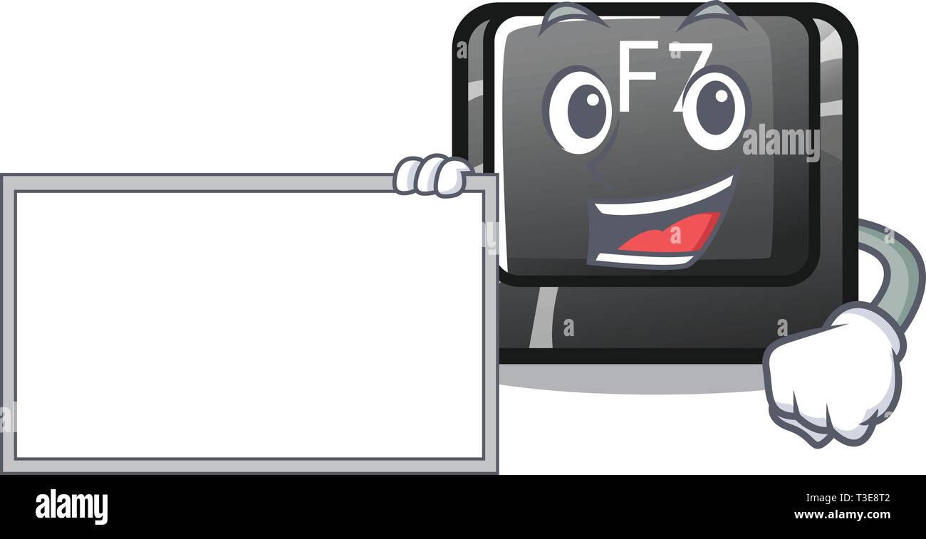 With board f7 button installed on cartoon keyboard Stock Vector Image ...