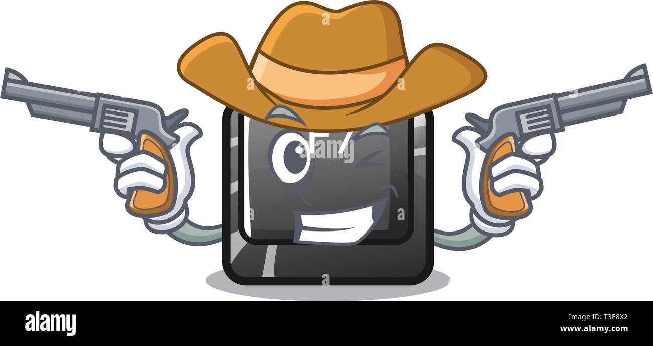 Cowboy f7 button installed on cartoon keyboard Stock Vector Image & Art ...