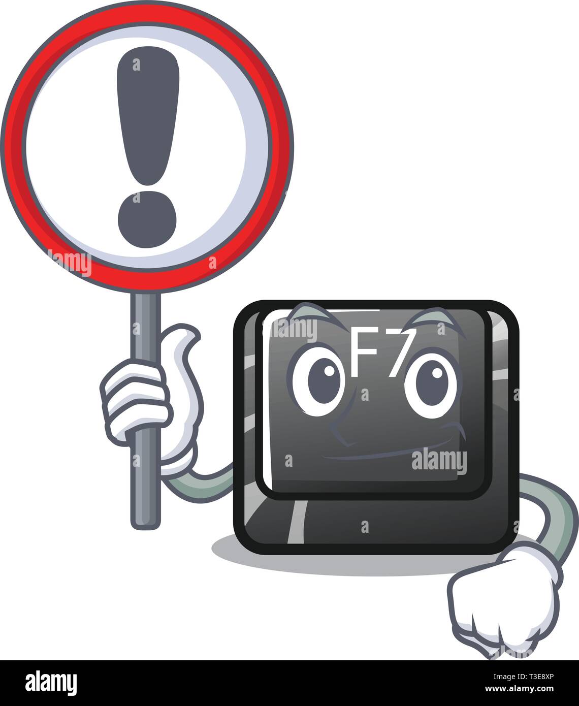 With sign f7 button installed on cartoon keyboard Stock Vector Image ...