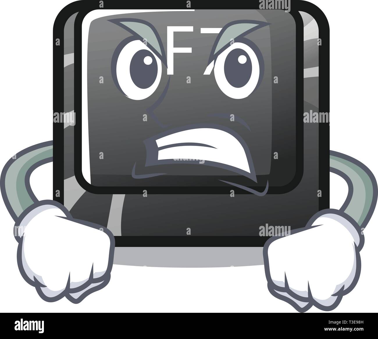 Angry F7 button installed in computer cartoon Stock Vector Image & Art ...
