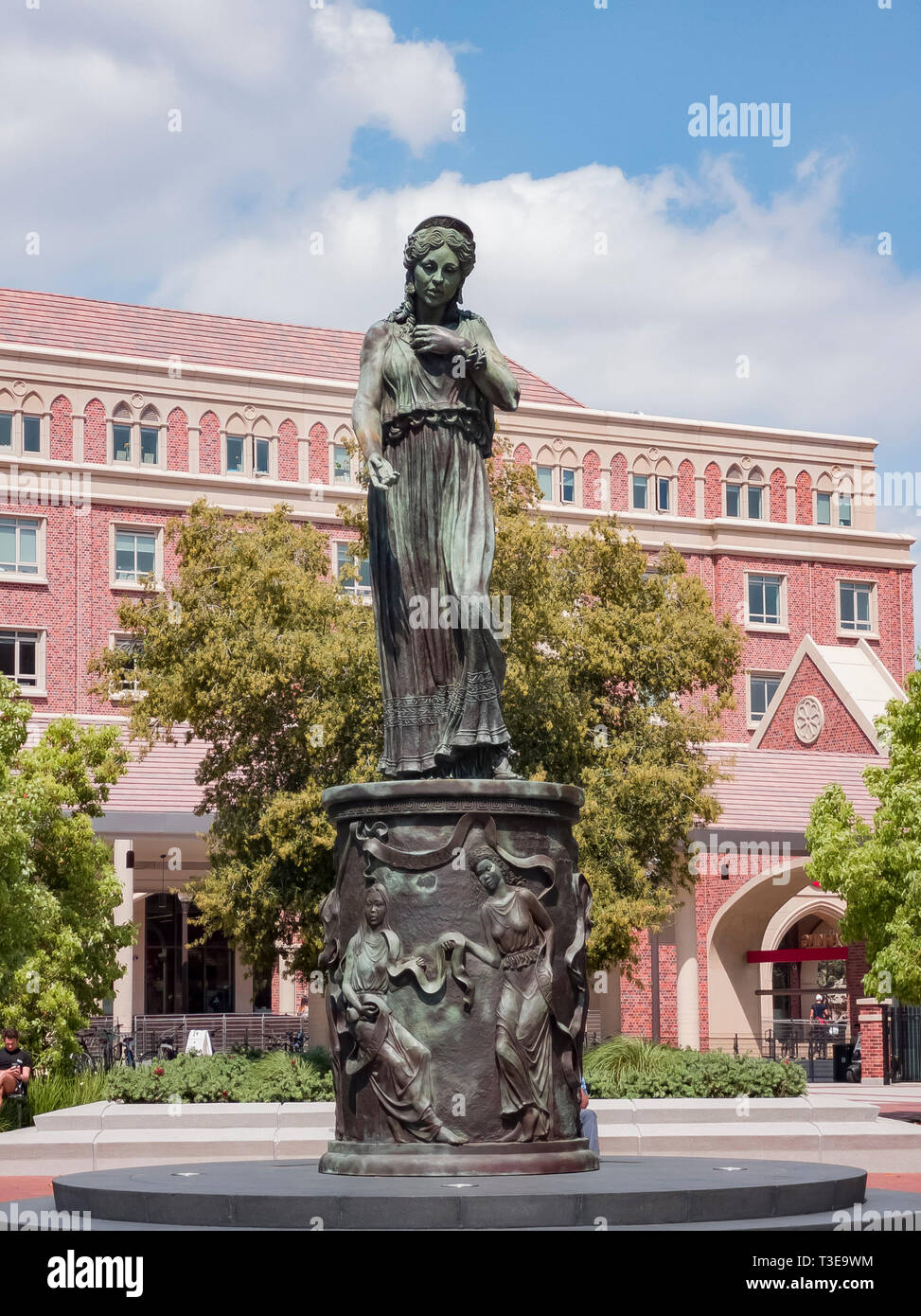 Los Angeles, APR 2: Hecuba statue of USC Village on APR 2, 2019 at Los ...