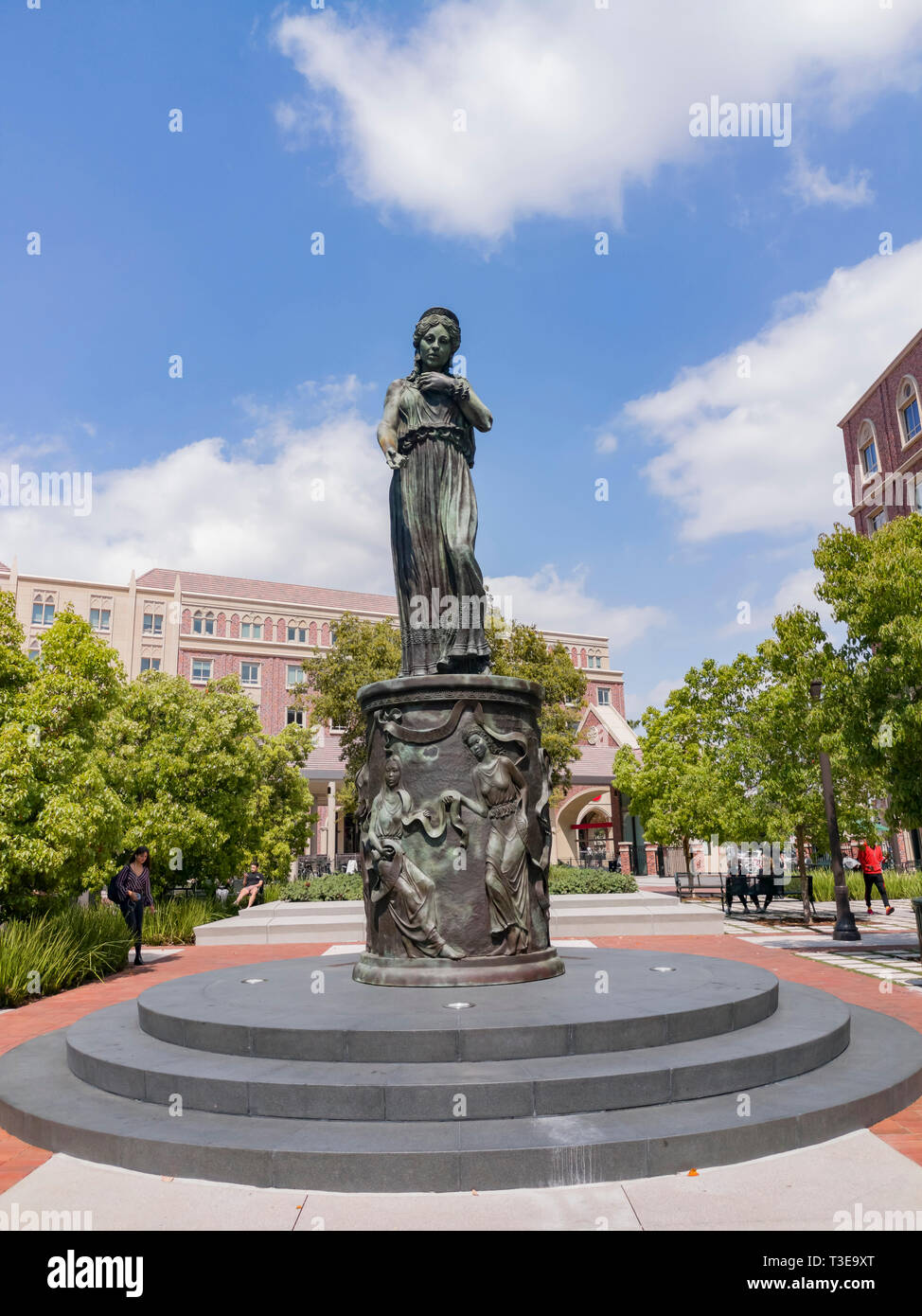 Los Angeles, APR 2: Hecuba statue of USC Village on APR 2, 2019 at Los ...