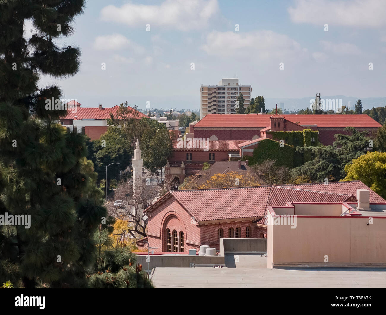 Los Angeles, APR 2: Aerial view of building in USC of USC on APR 2 ...