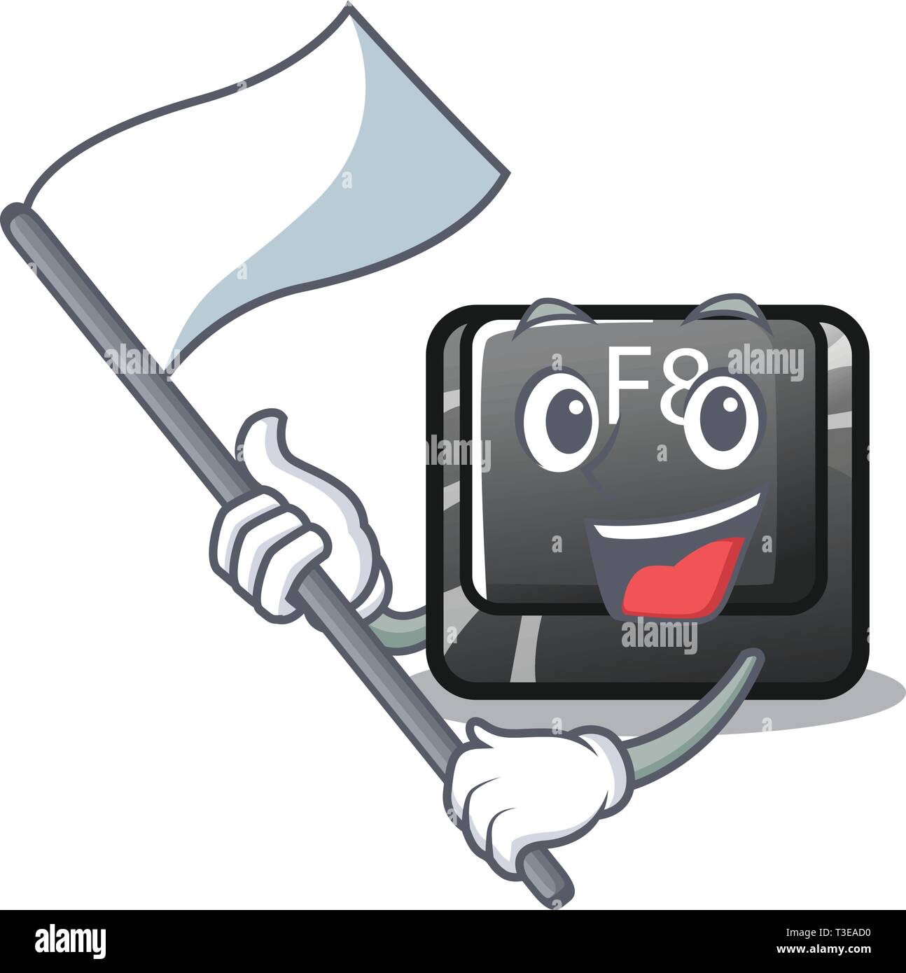 With flag f8 button displayed on cartoon keyboard Stock Vector Image ...