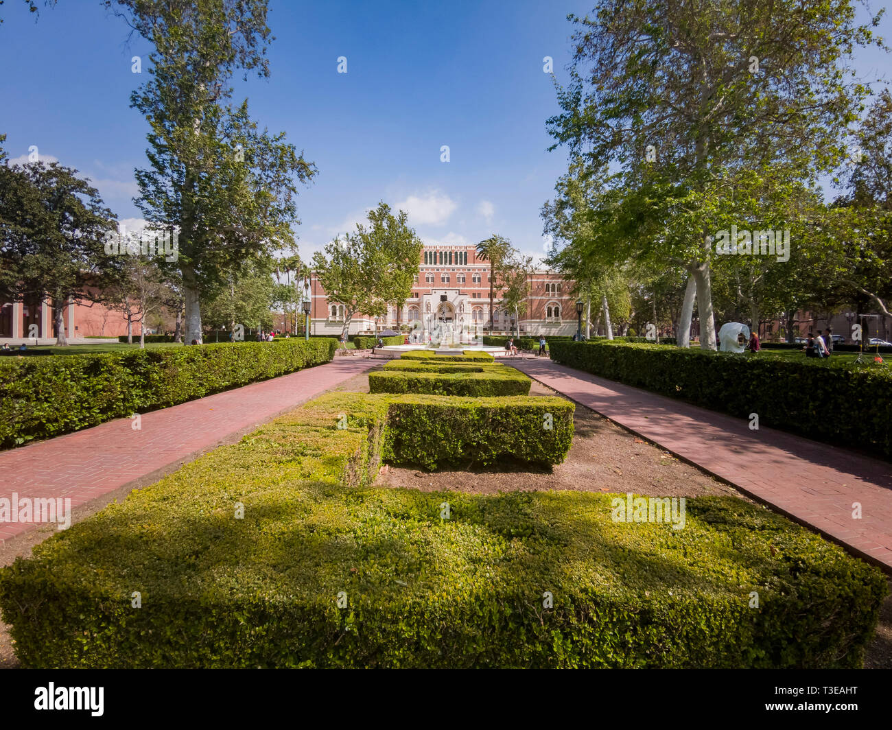 Los Angeles, APR 2: Exterior view of Doheny Memorial Library of USC on ...
