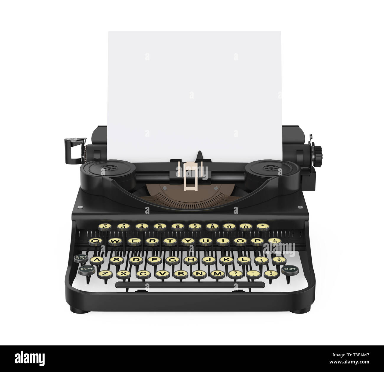 Vintage Typewriter Isolated Stock Photo - Alamy