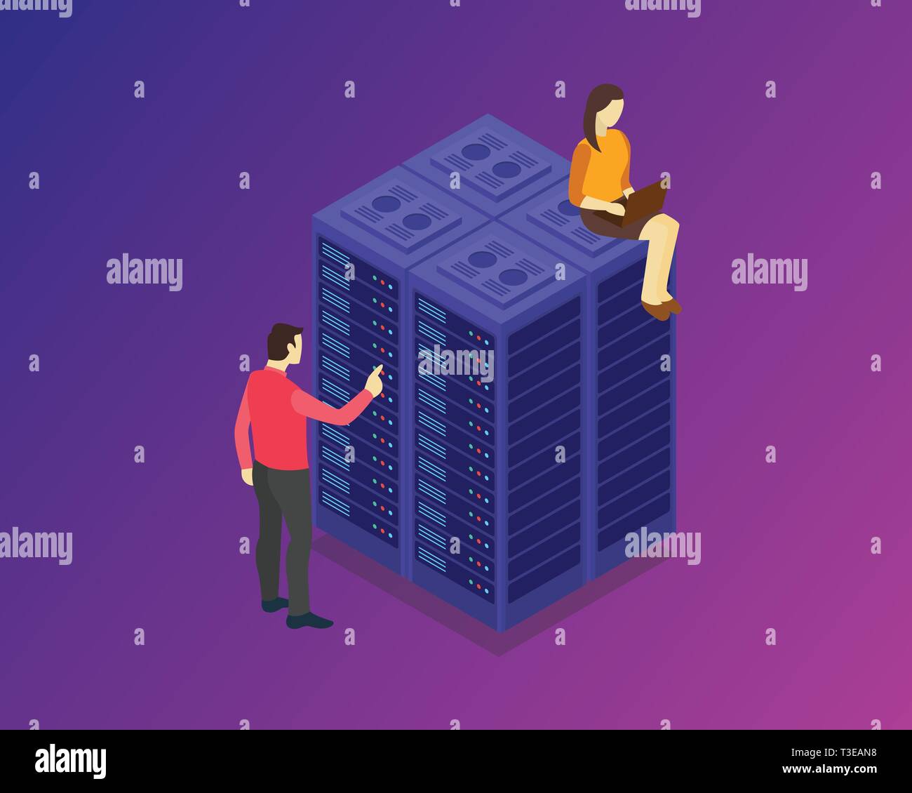 Isometric violet purple background Stock Vector Images - Alamy