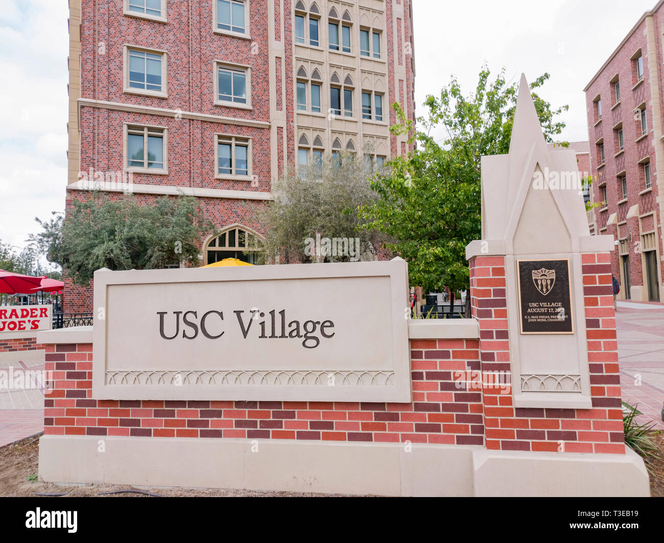 Los Angeles, APR 4: Sign of USC Village on APR 4, 2019 at Los Angeles ...