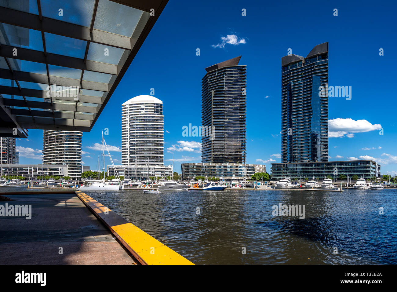 Melbourne, Australia - Apartment building at Docklands precinct Stock ...