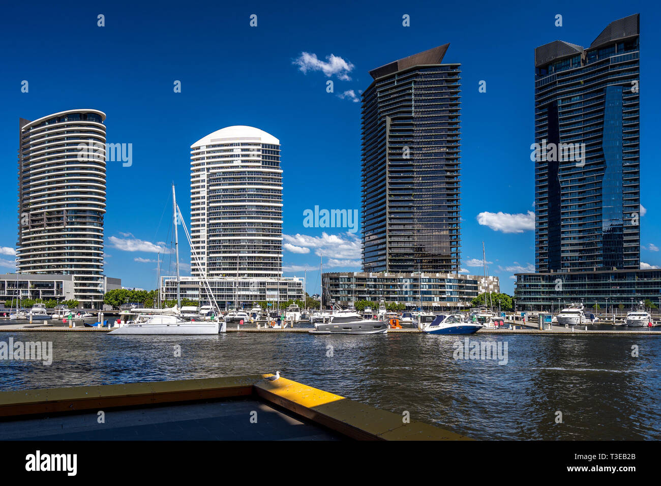 Melbourne, Australia - Apartment building at Docklands precinct Stock ...