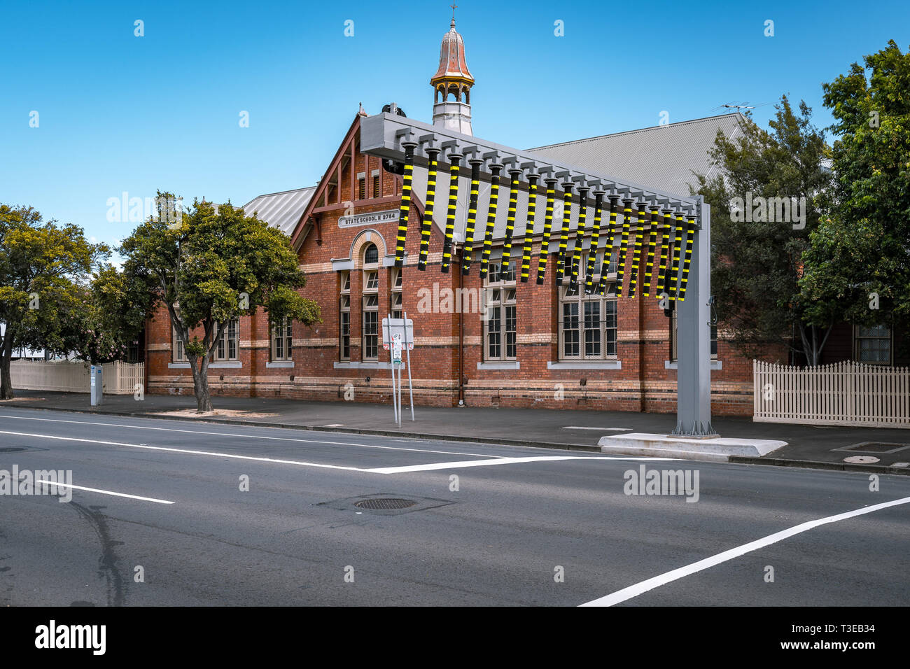 New safety measure on Montague street to alert of the bridge height ...