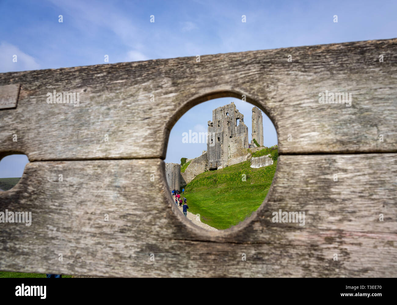 Ancient historic castle through stocks Stock Photo - Alamy