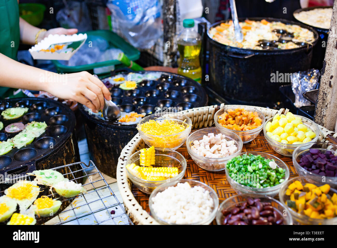 colorful street food on the market Thailand Stock Photo - Alamy