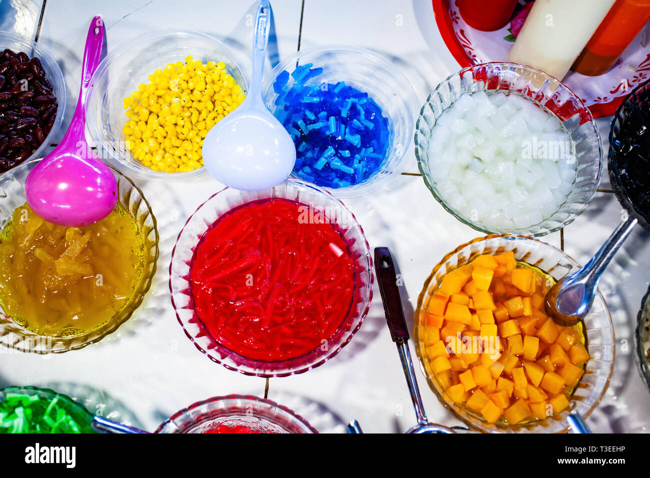 colorful street food on the market Thailand Stock Photo - Alamy