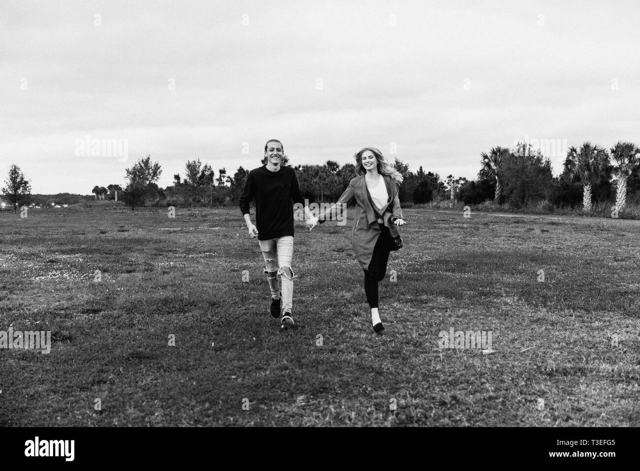 Run for love Black and White Stock Photos & Images - Alamy