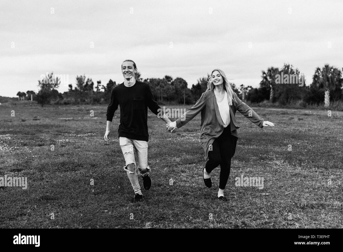 Run for love Black and White Stock Photos & Images - Alamy