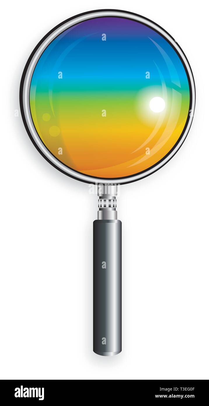 Rainbow Under Magnifying Glass. Spectral analysis. Tool for research ...