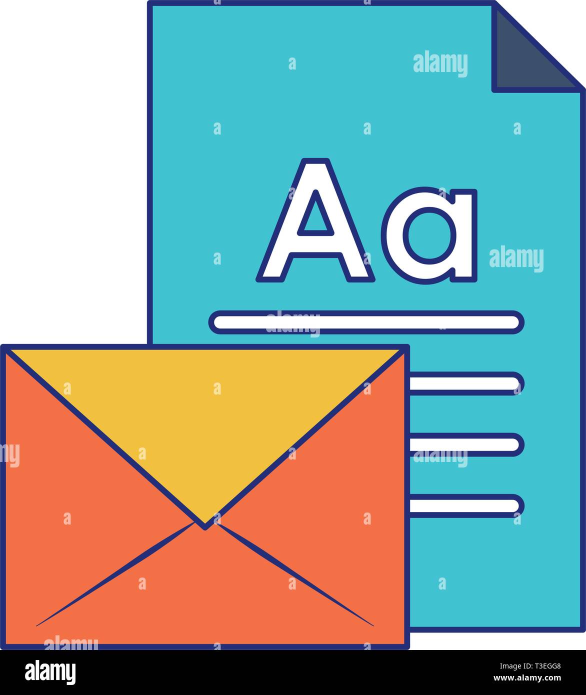 Business email symbol blue lines Stock Vector Image & Art - Alamy