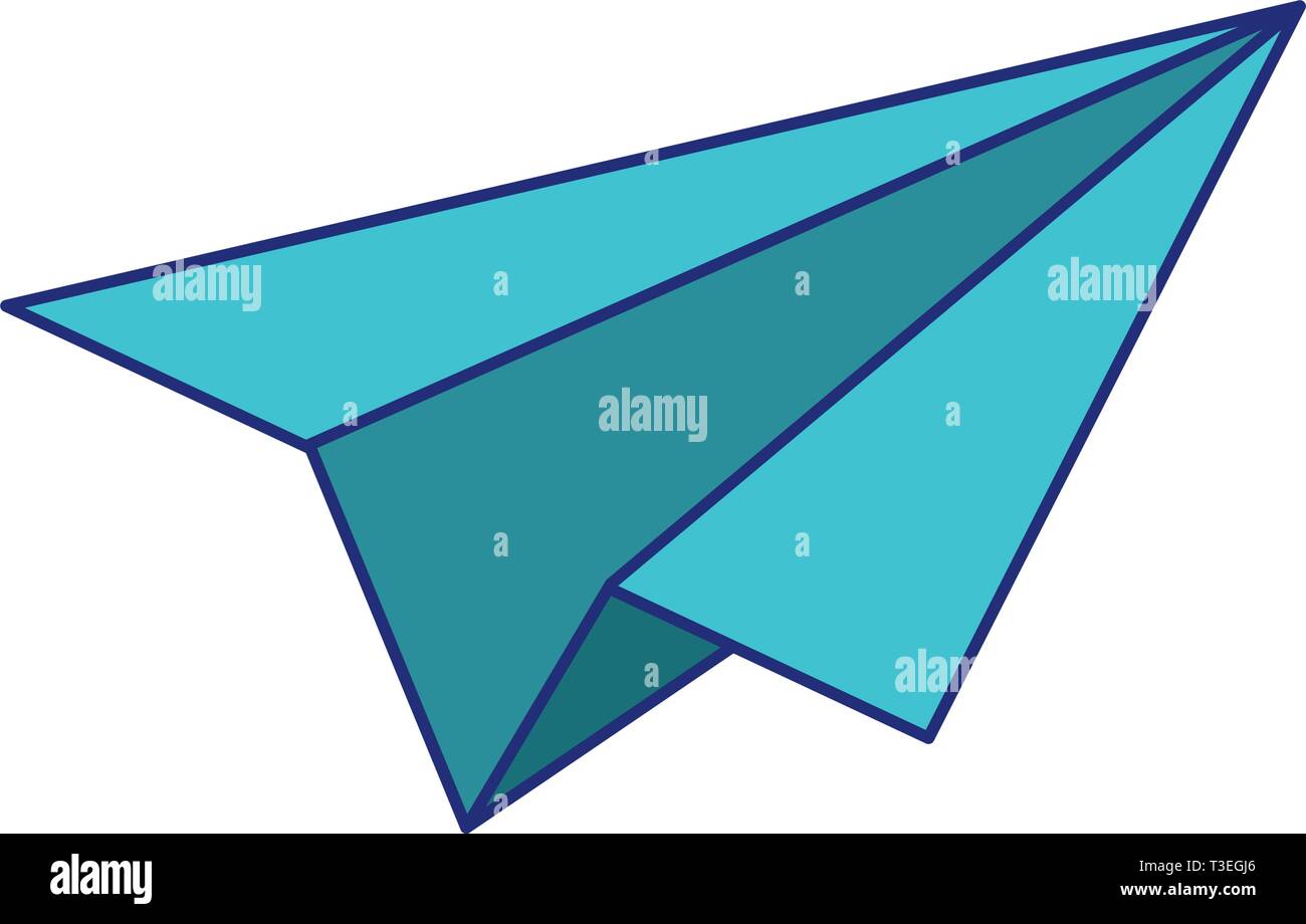Paper plane symbol isolated blue lines Stock Vector Image & Art - Alamy