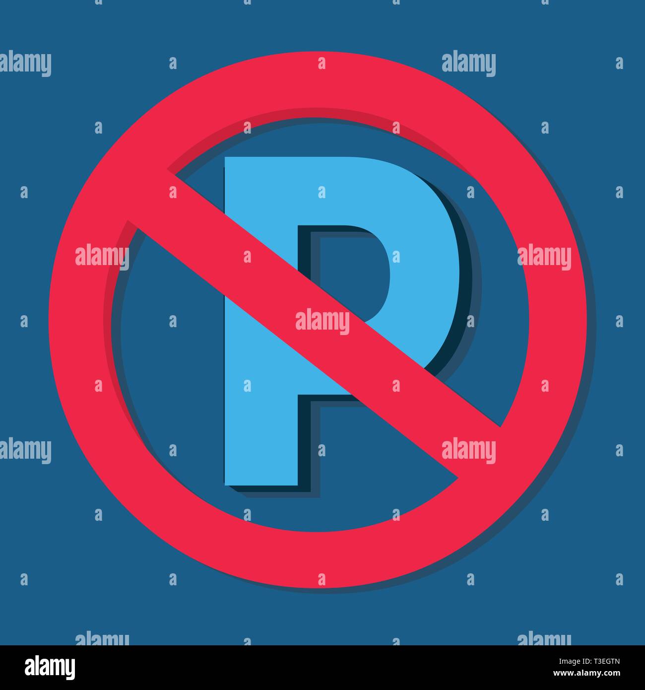 no parking sign vector illustration Stock Vector Image & Art - Alamy