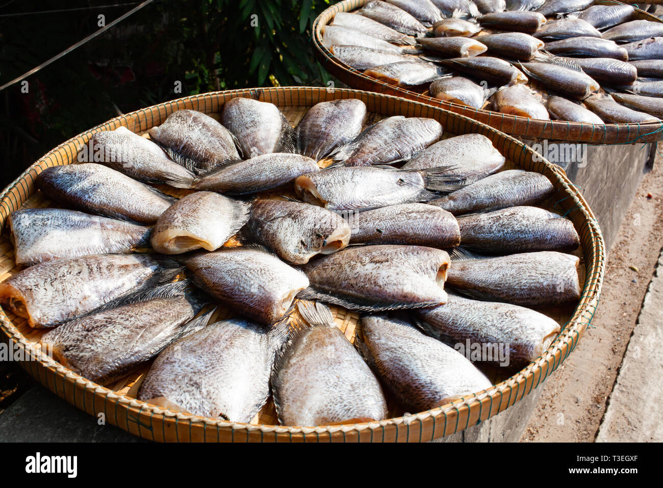 fresh fish fillet on the market Stock Photo - Alamy