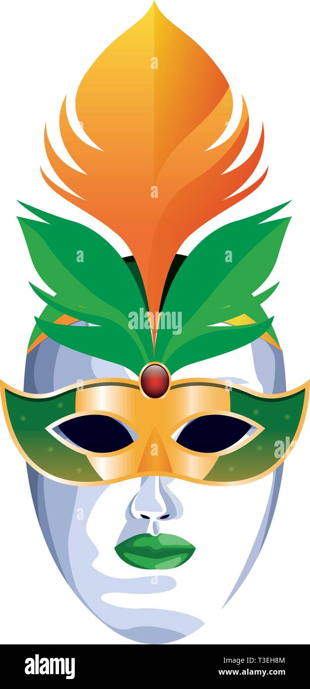 mask with feathers Stock Vector Image & Art - Alamy