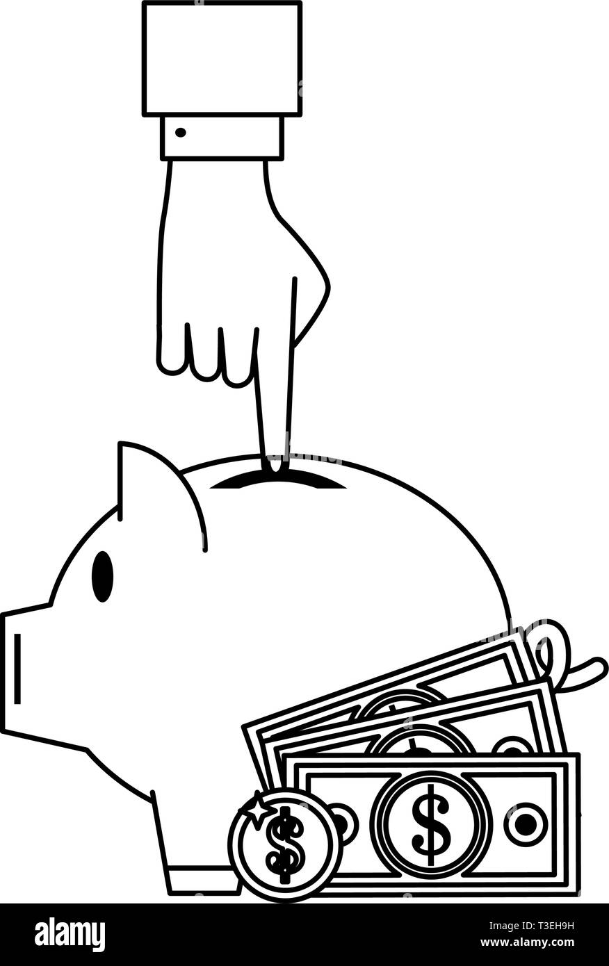 Business and money in black and white Stock Vector Image & Art - Alamy