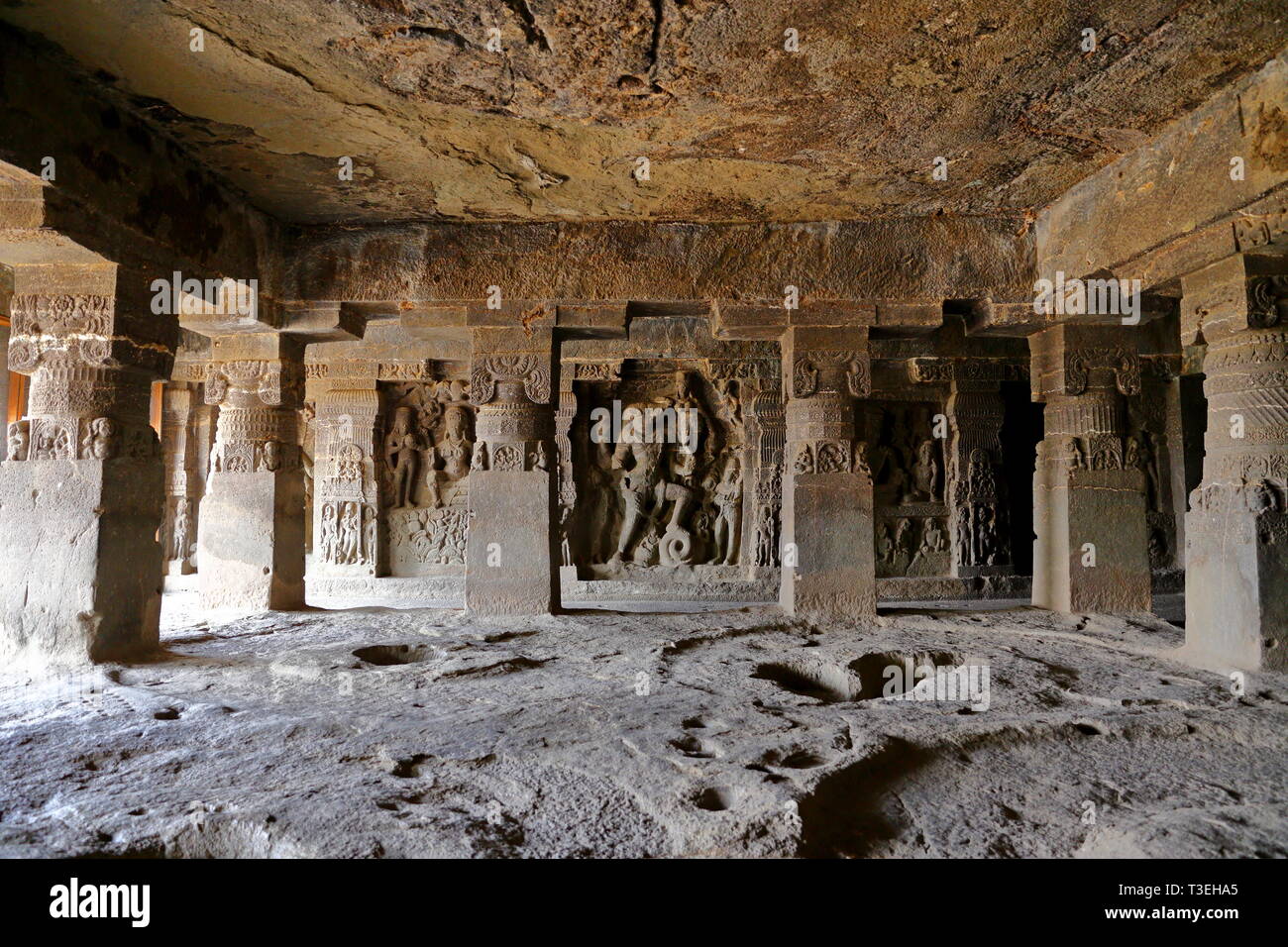 Temple of Ellora caves, the rock-cut temples, AURANGABAD, MAHARASHTRA ...