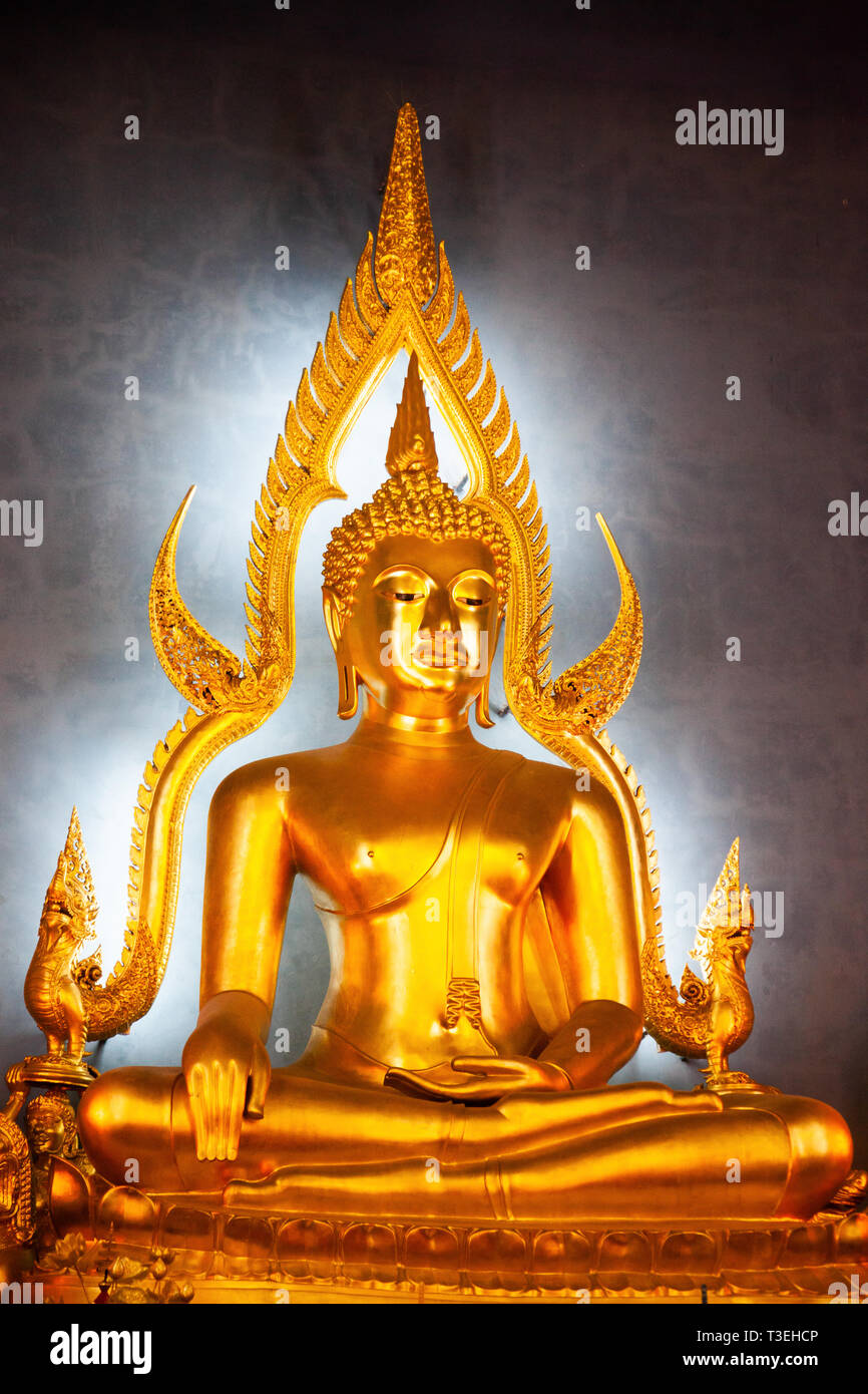 statue of Buddha in Wat Benchamabopit, Bangkok, Thailand Stock Photo ...
