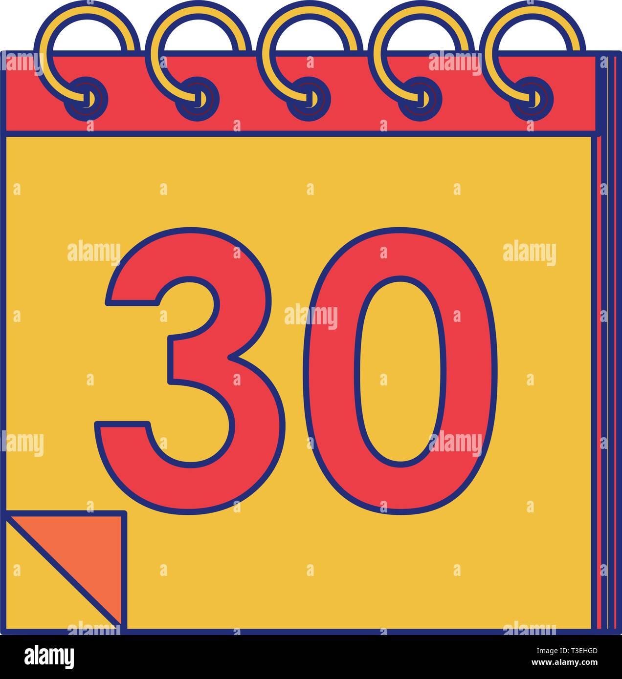 Calendar planner with thirty day blue lines Stock Vector Image & Art ...