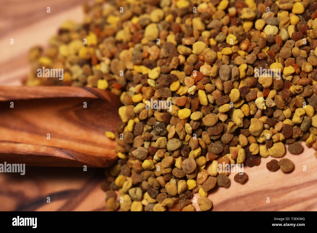 Propolis bee pollen flower pollen on a spice shovel Stock Photo - Alamy