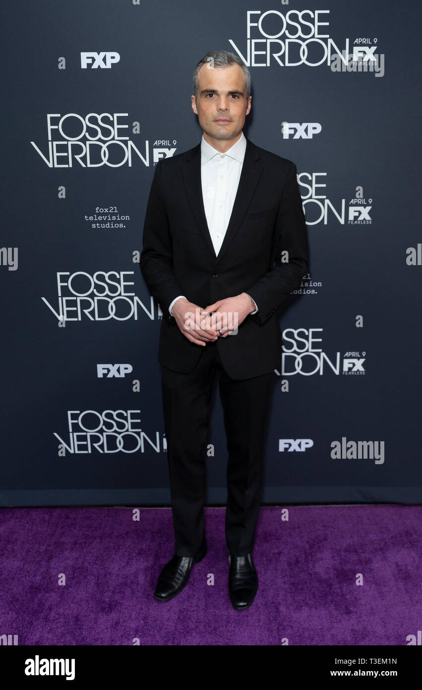 New York, NY - April 8, 2019: Stephen Plunkett attends premiere Fosse ...