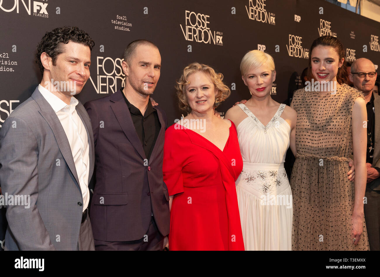 New York, NY - April 8, 2019: Thomas Kail, Sam Rockwell, Nicole Fosse ...