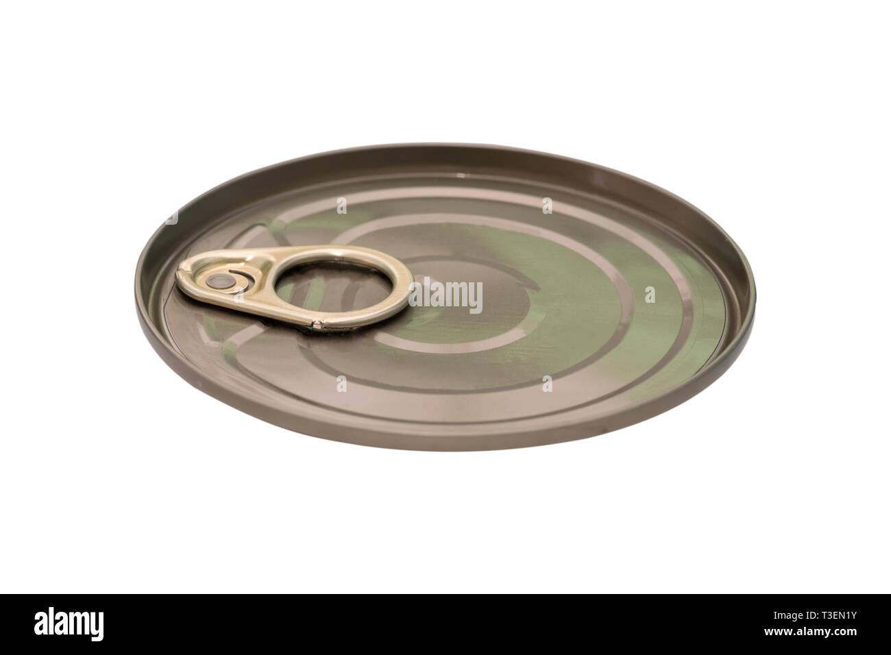 Close up of aluminum cans lid isolated on white background Stock Photo ...