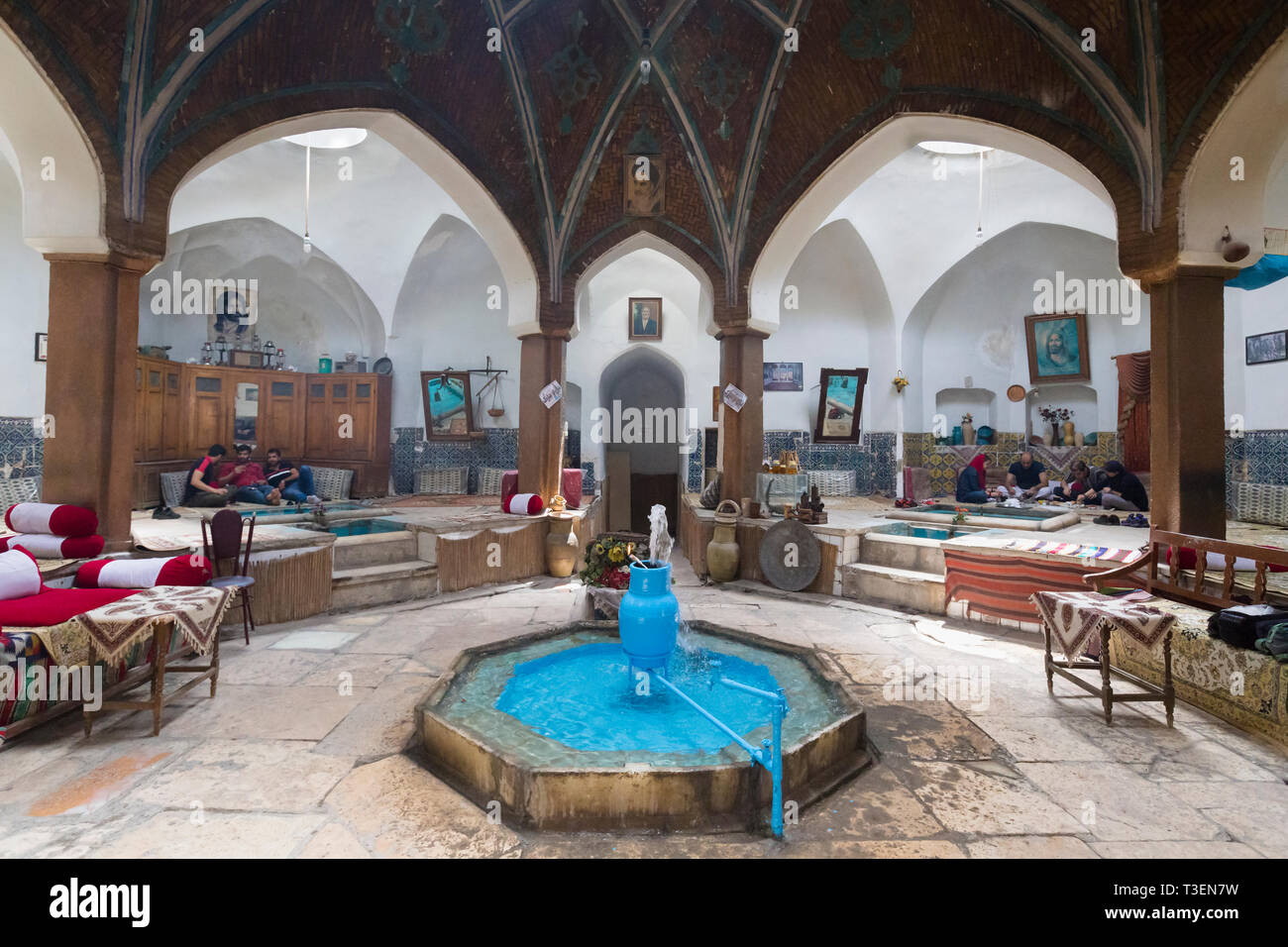 Traditional tea house, Khan bazaar, Kashan, Iran Stock Photo - Alamy