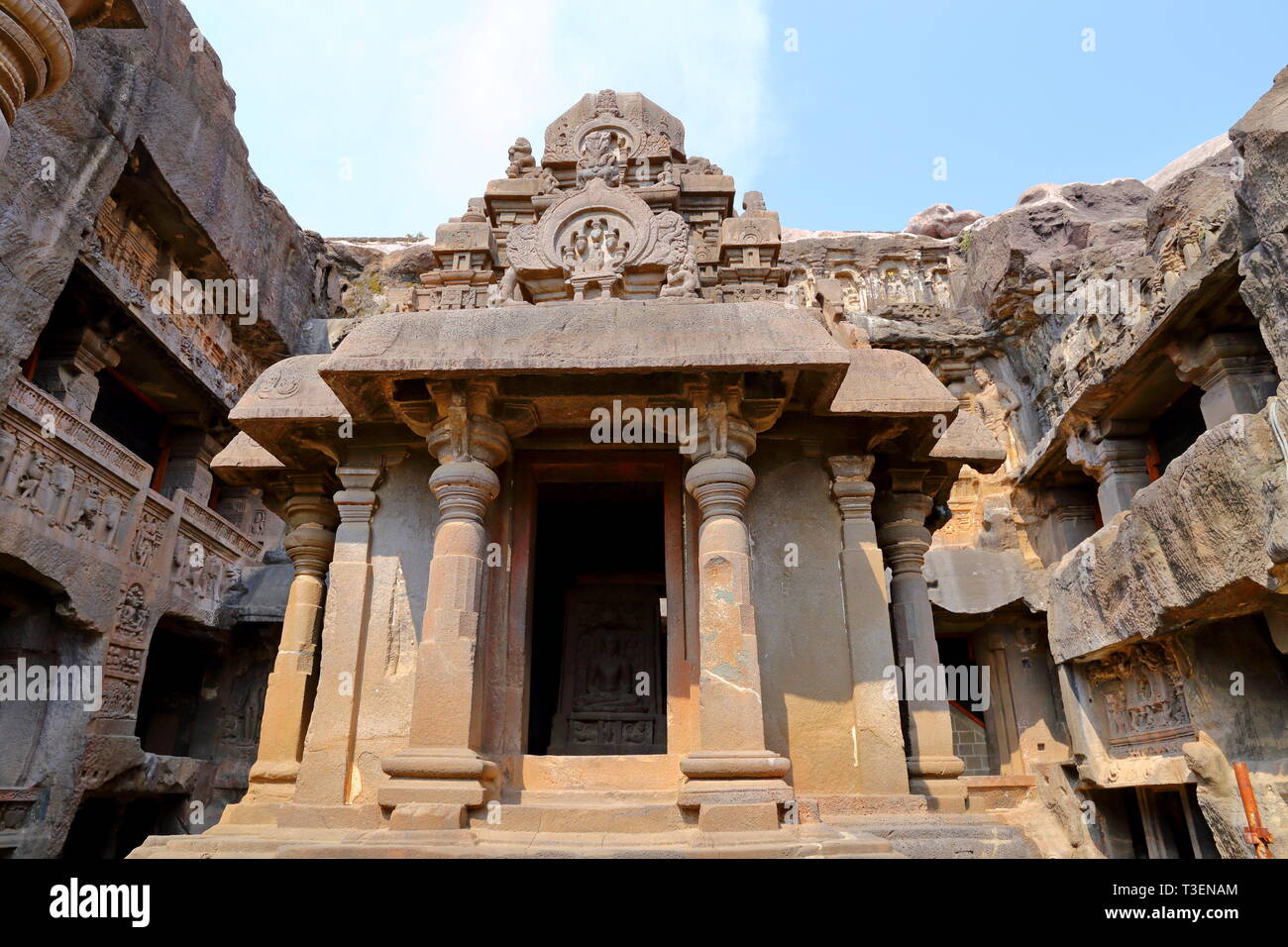 Temple of Ellora caves, the rock-cut temples, AURANGABAD, MAHARASHTRA ...