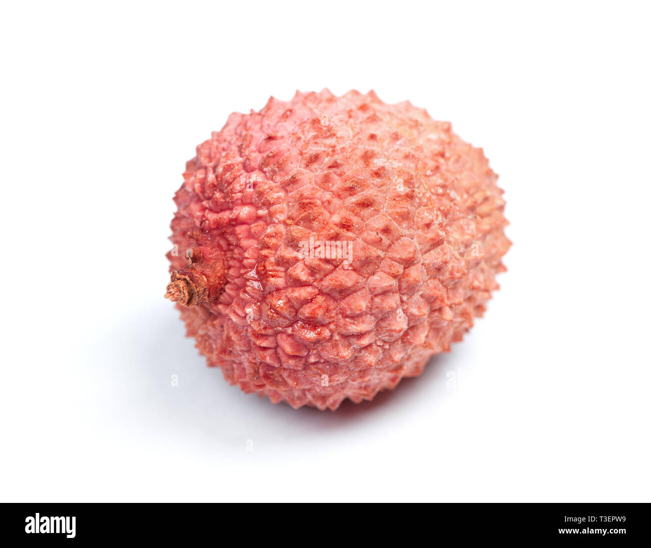 One sweet lychee fruit isolated close up on white background Stock ...