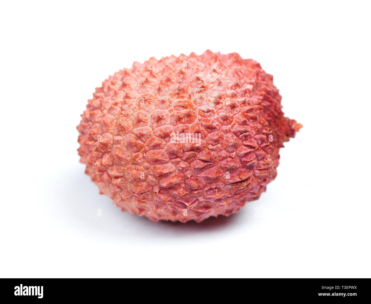 One sweet lychee fruit isolated close up on white background Stock ...