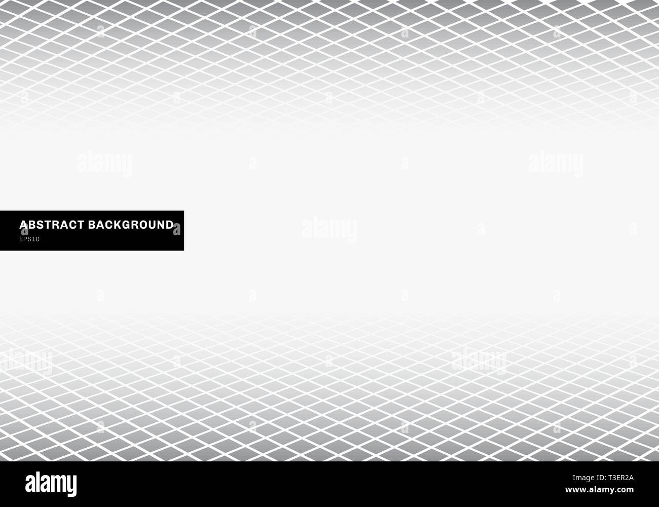 Abstract template gray square pattern perspective floor white ...