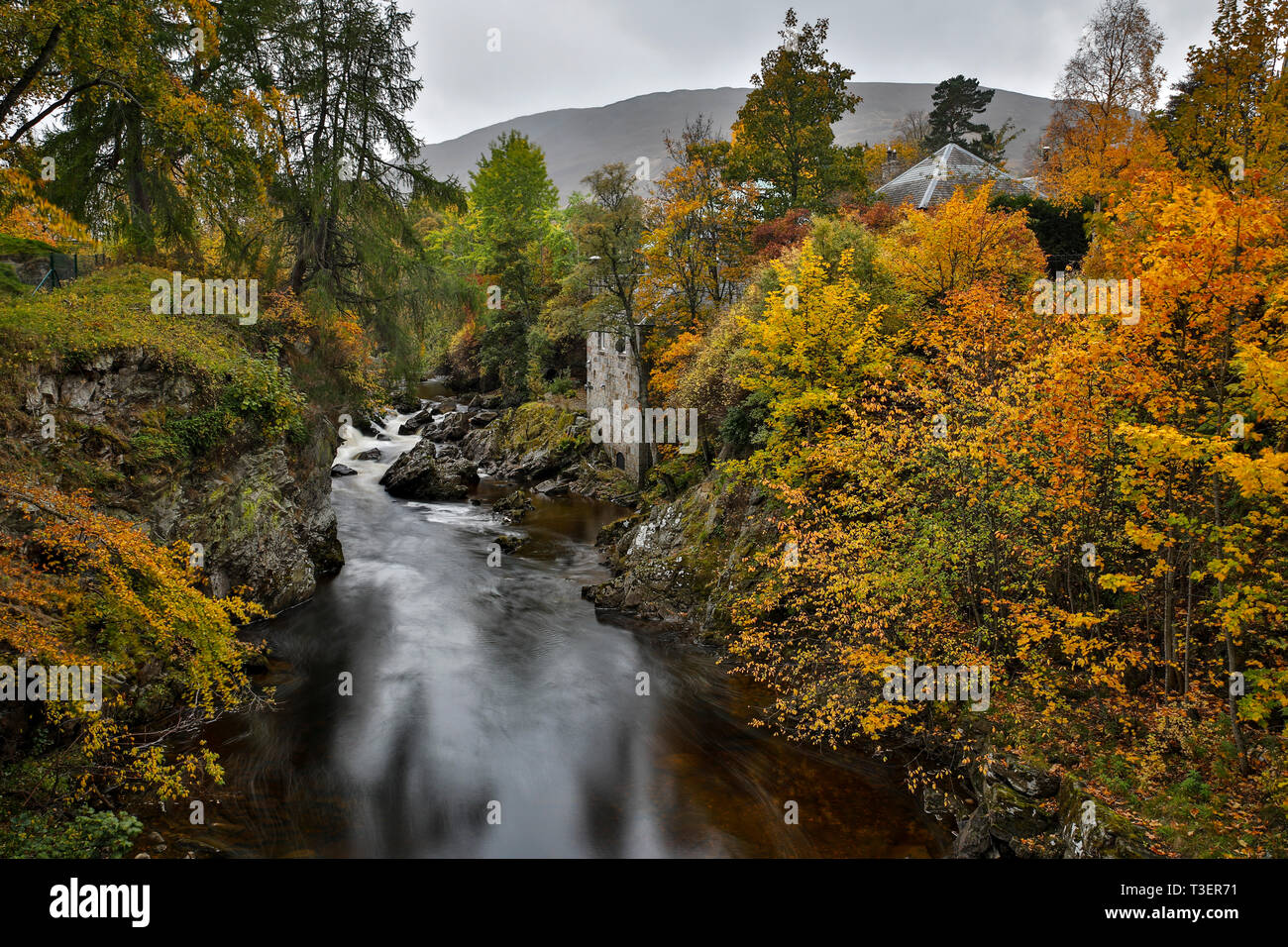 Braemar; Falls on Clunie Water; Scotland; UK Stock Photo - Alamy